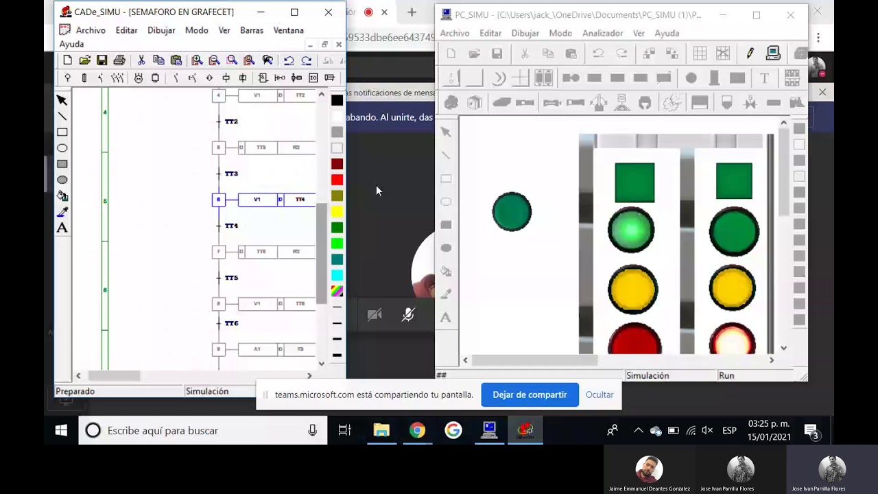 Funcionamiento de semaforo en grafcet - YouTube