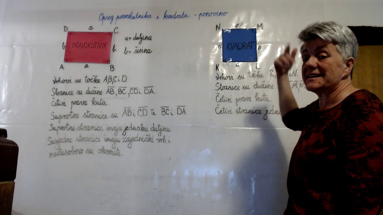 Opseg pravokutnika i kvadrata ponovimo 1 dio - YouTube
