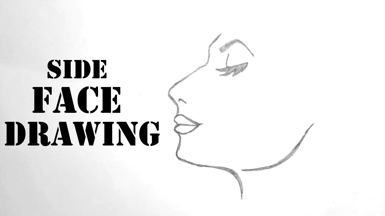 How to draw a girl face easy (side face view sketch) - YouTube