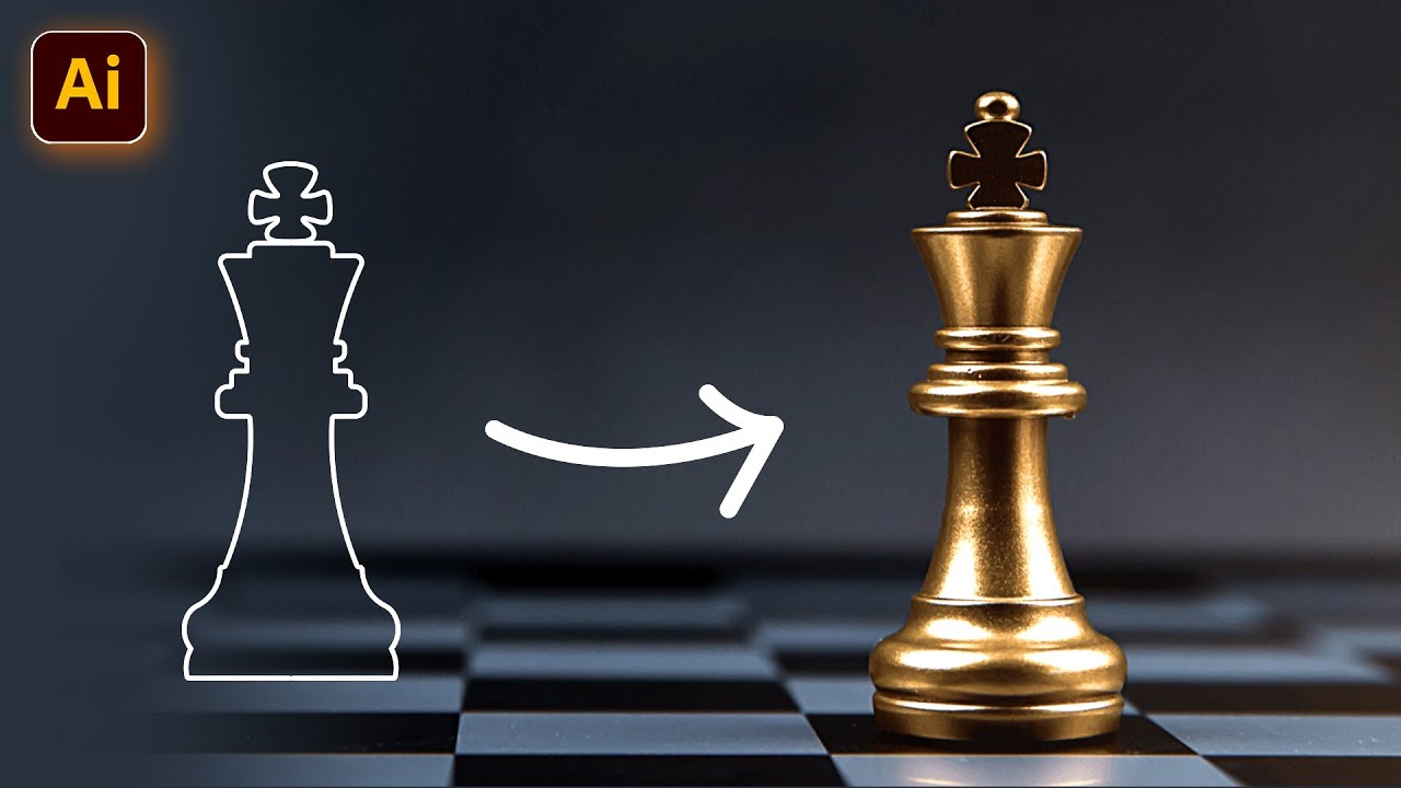 Master 3D Chess Piece Design in Adobe Illustrator | No Plugins | 2025 ...