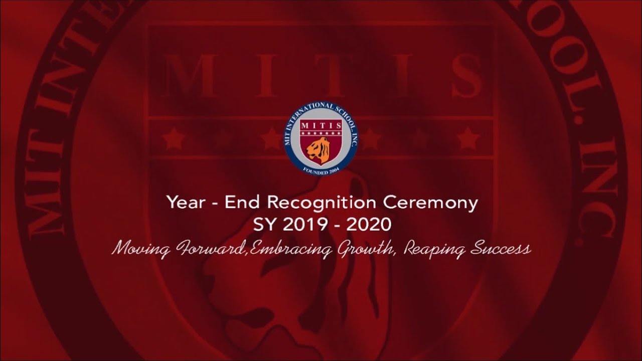 Year-End Recognition for SY 2019 -2020 - YouTube