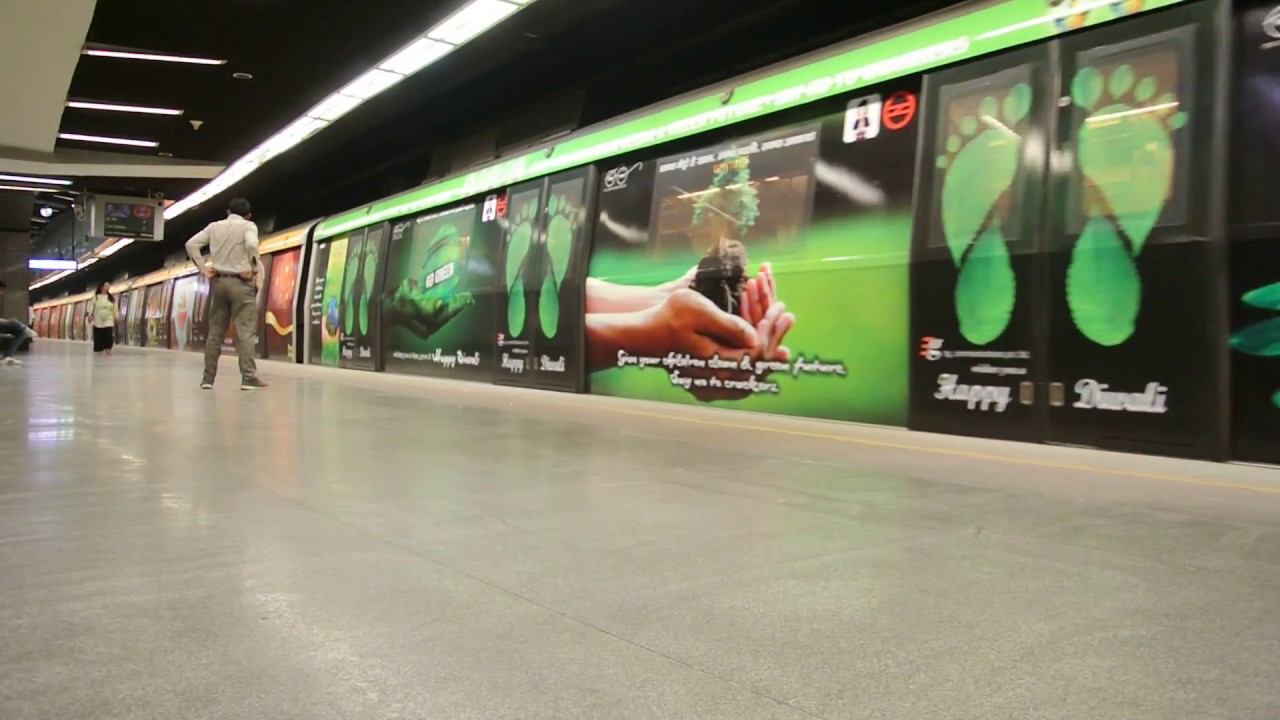 eg. communications Delhi Metro Train Wrap. - YouTube