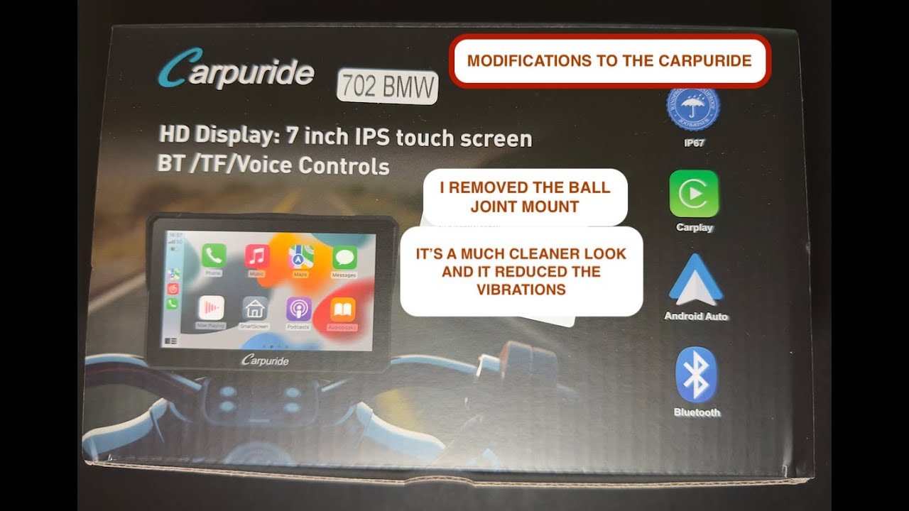 MODIFICATIONS TO THE CARPURIDE W702B for BMW MOTORCYCLES - YouTube