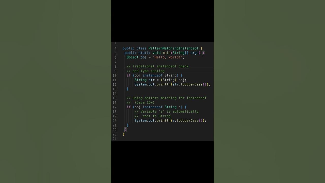 How To Leverage Pattern Matching For Instanceof In Java Youtube