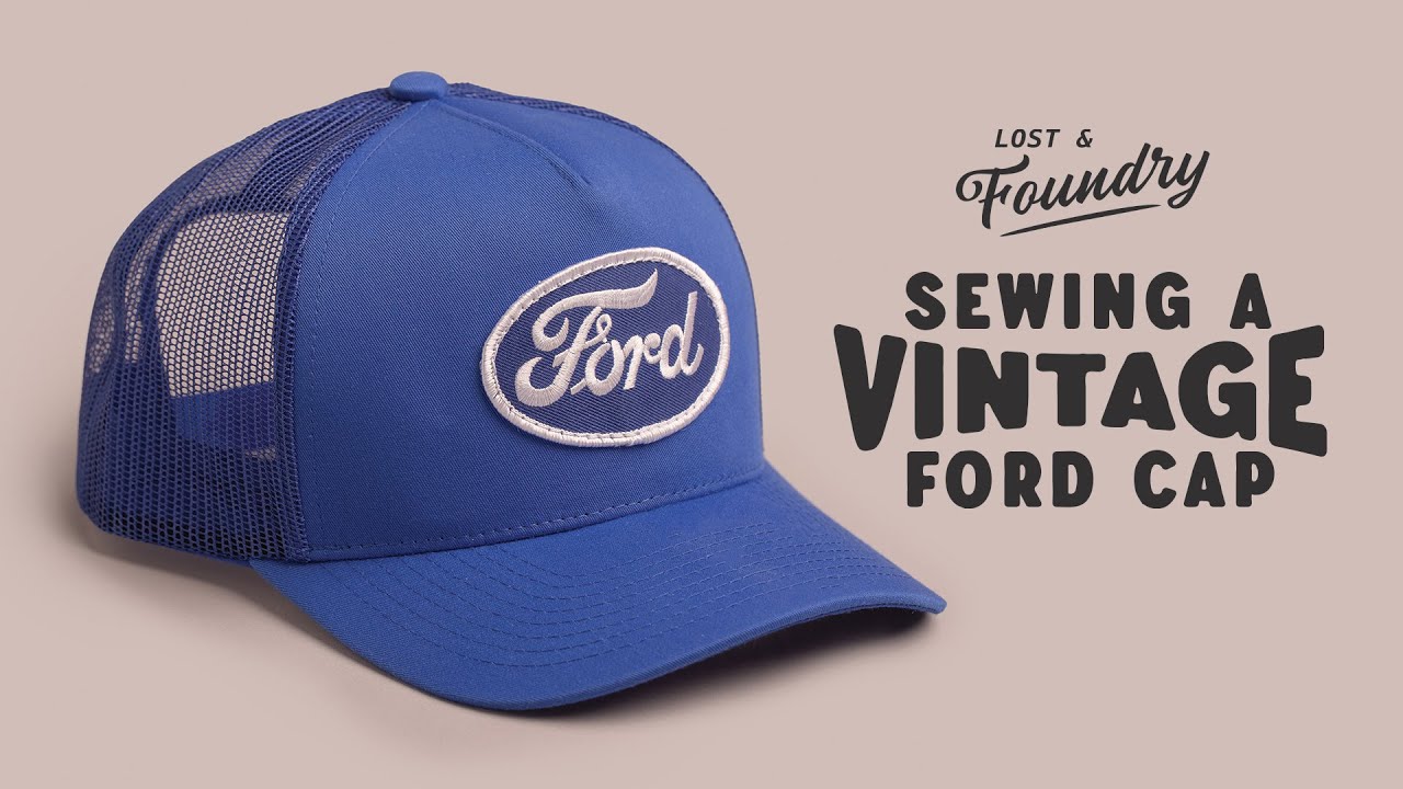 Sewing a Vintage Ford Patch Trucker Hat - YouTube