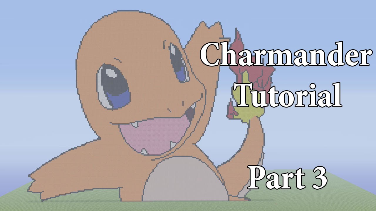 Minecraft Pixel Art Tutorial: How to make Charmander Part 3 (Pokemon ...