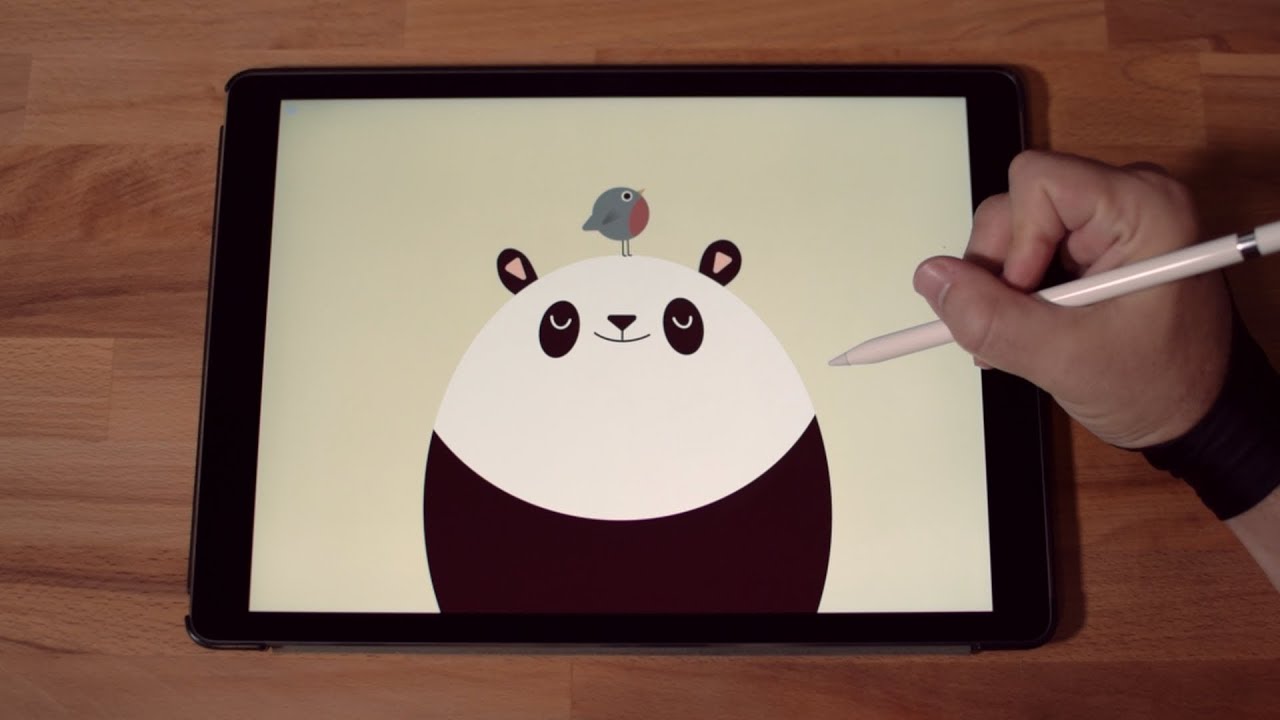 Panda iPad Pro Art - YouTube