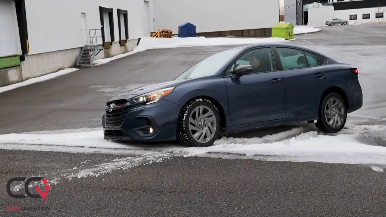 Subaru Legacy : Awd diagonal test on SNOW! - YouTube