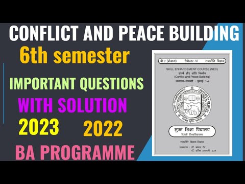 Conflict and peace building previous year question paper with answers ...