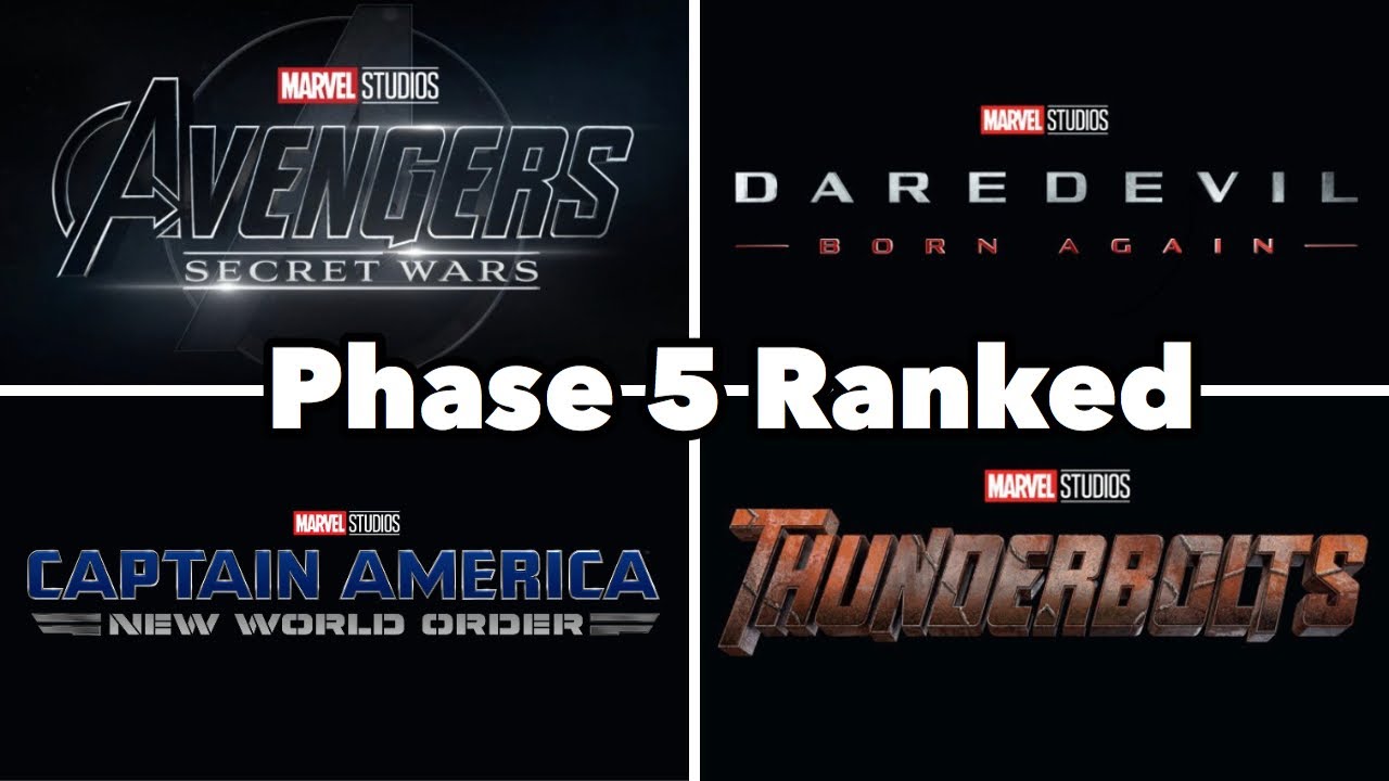 MCU Phase 5 Movies and Series Ranked by Excitement - YouTube