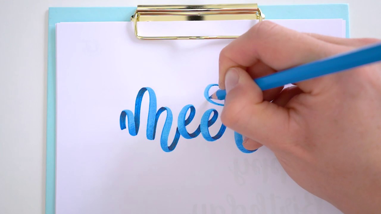 Meer | Ribbon Lettering | Zeitraffer - YouTube