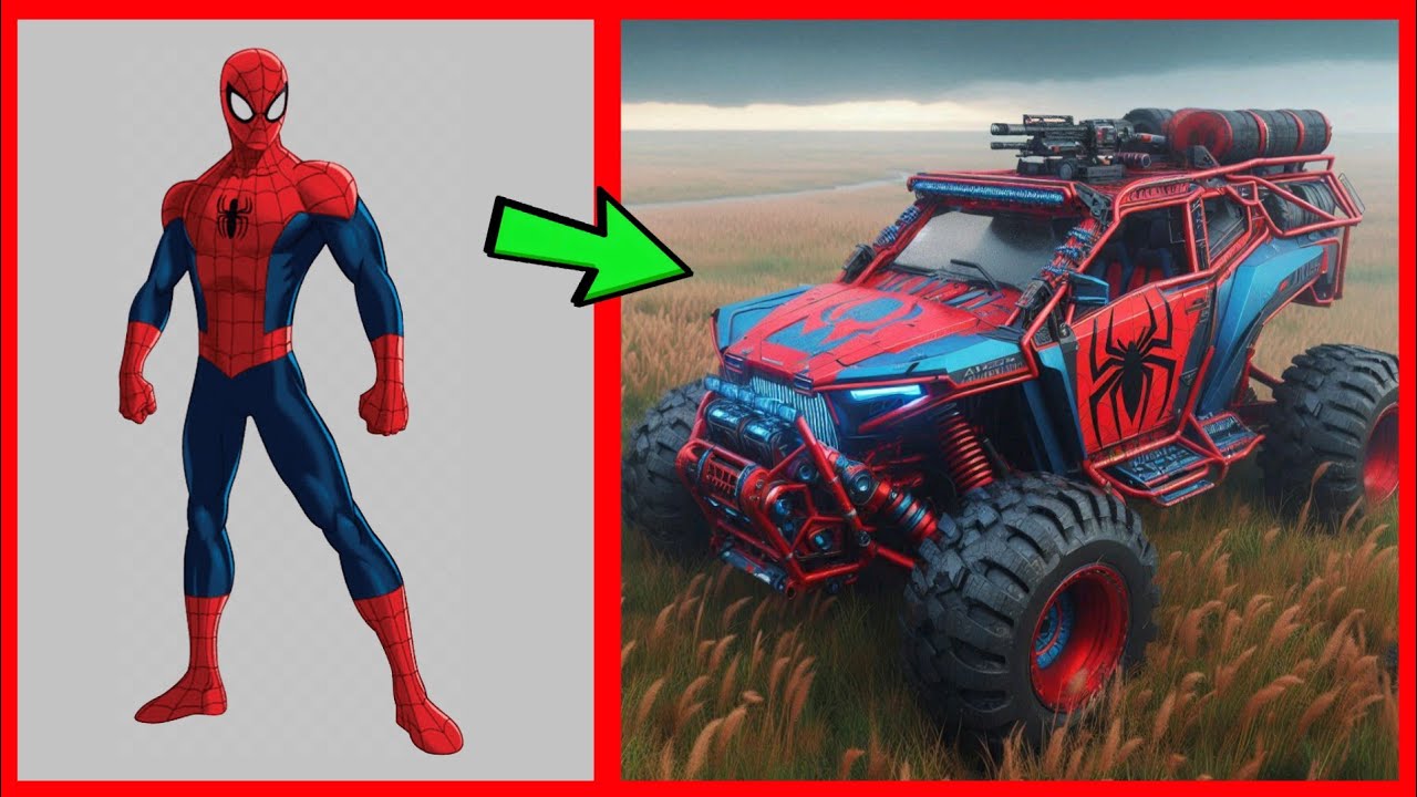 AVENGERS but SURVIVAL VEHICLE 🚙 VENGERS 💥 All Characters (marvel & DC ...