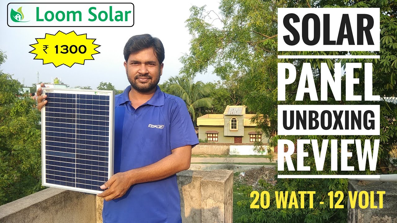 Loom Solar Panel 20 Watt - 12 Volt For Small Battery Charging ...