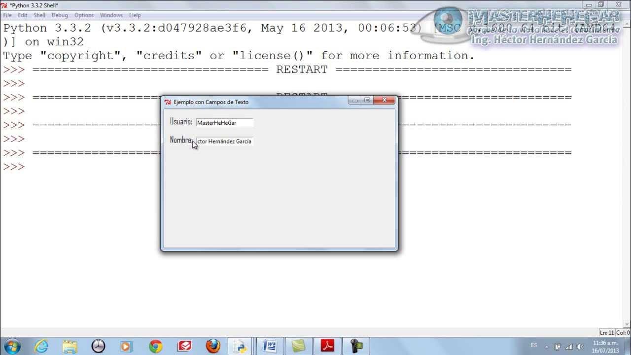37 - Cómo crear Campos de Texto con tkinter (Python) - YouTube