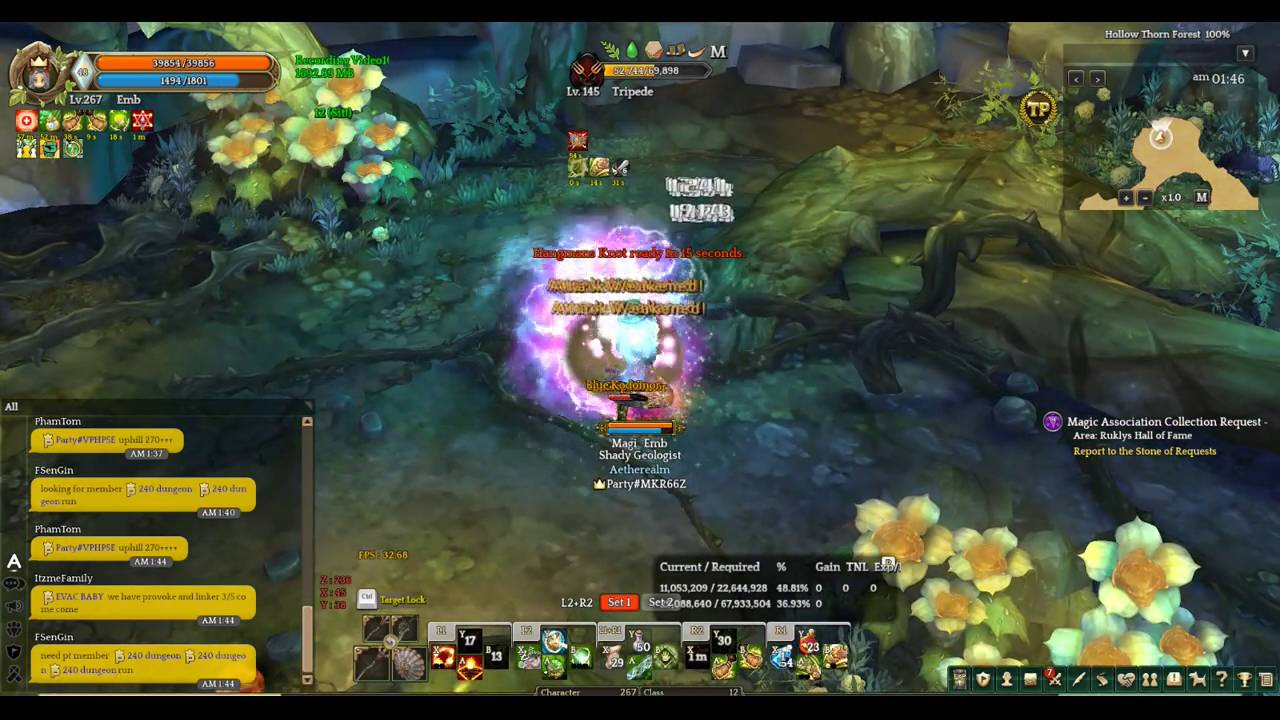 Tree of Savior 145 dungeon silver farm thaumaturge full swell run 600k ...