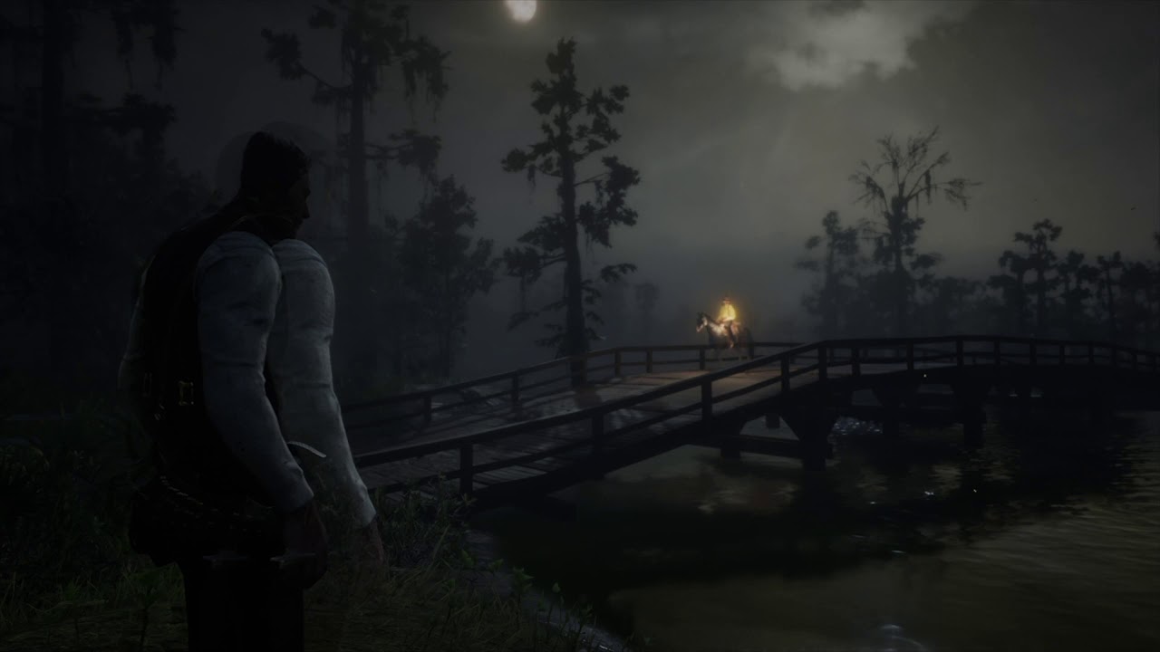Red Dead Redemption 2 - Night Swamp Ambiance (music, frogs, crickets ...