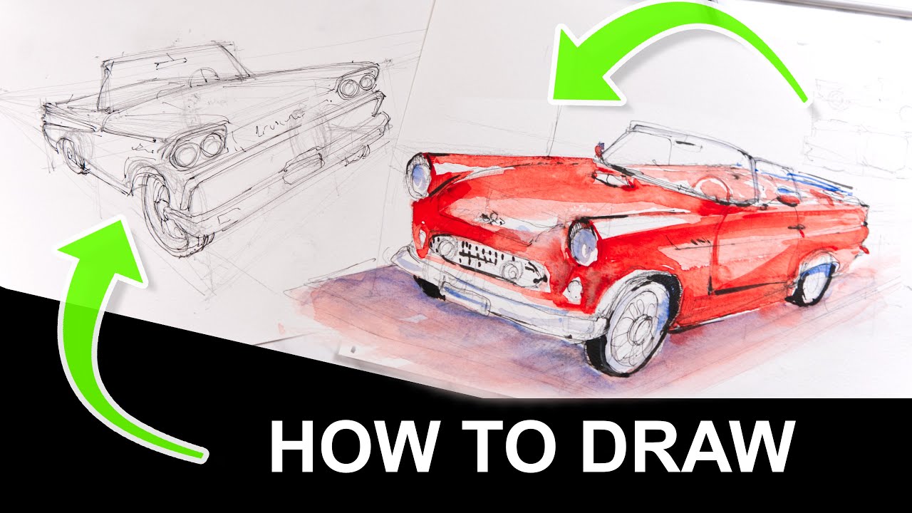 Beginner's Guide for How to Draw Cars [EASY Step-by-Step Process] - YouTube