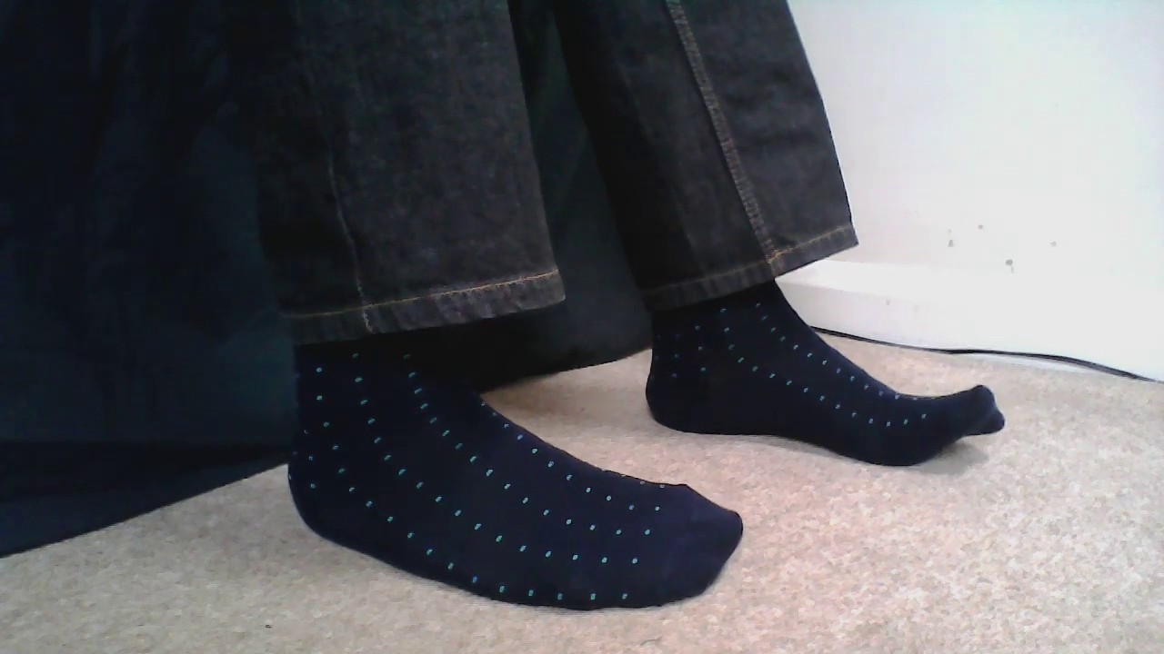 Men's socks - dark blue with dots - YouTube