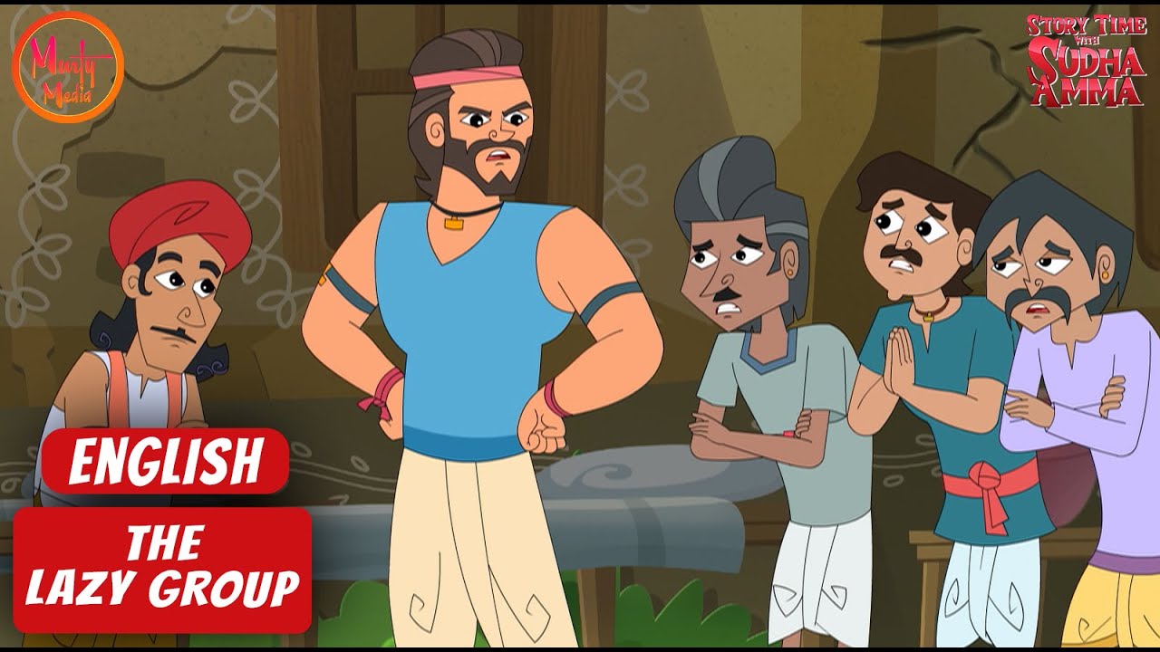 The Lazy Group | The Lazy Group English Moral Story | Story Time with ...