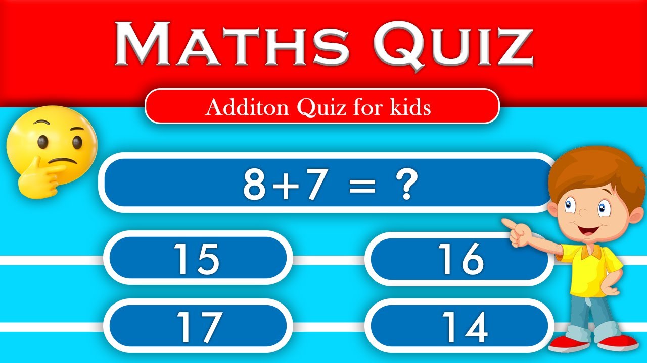 Math Quiz for Kids | One Digit Addition Quiz | Mental Math Quiz for ...