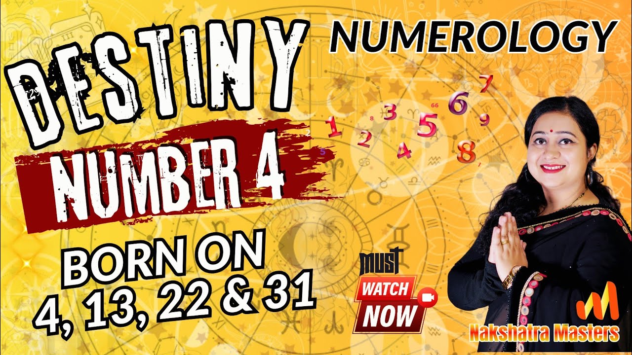 Destiny Number 4 Decoded | great thinker #numerology #numerologist # ...