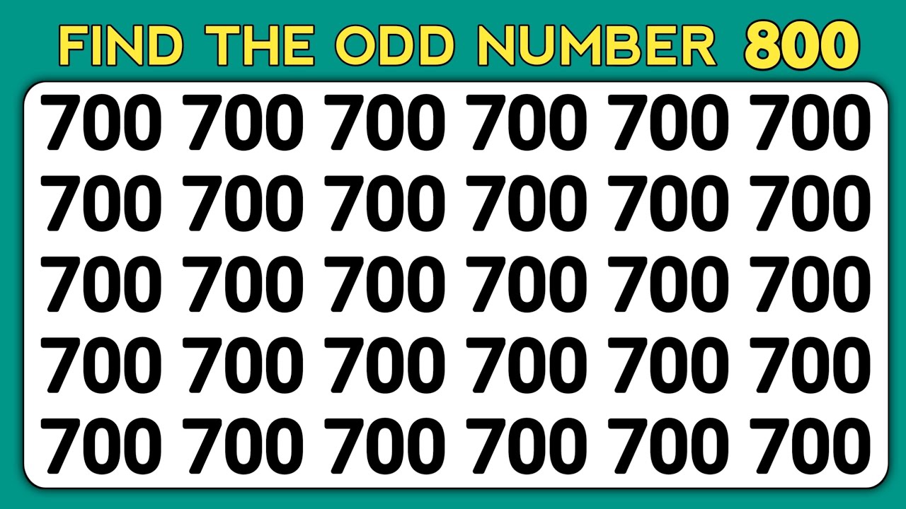 FIND THE ODD ONE OUT | NUMBER AND LETTER EDITION CHALLENGE | ODDITY ...