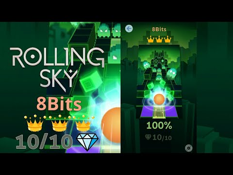 Rolling Sky - Bonus 4 - 8 Bits - 100%, All Gems, All Crowns ! ( Android ...