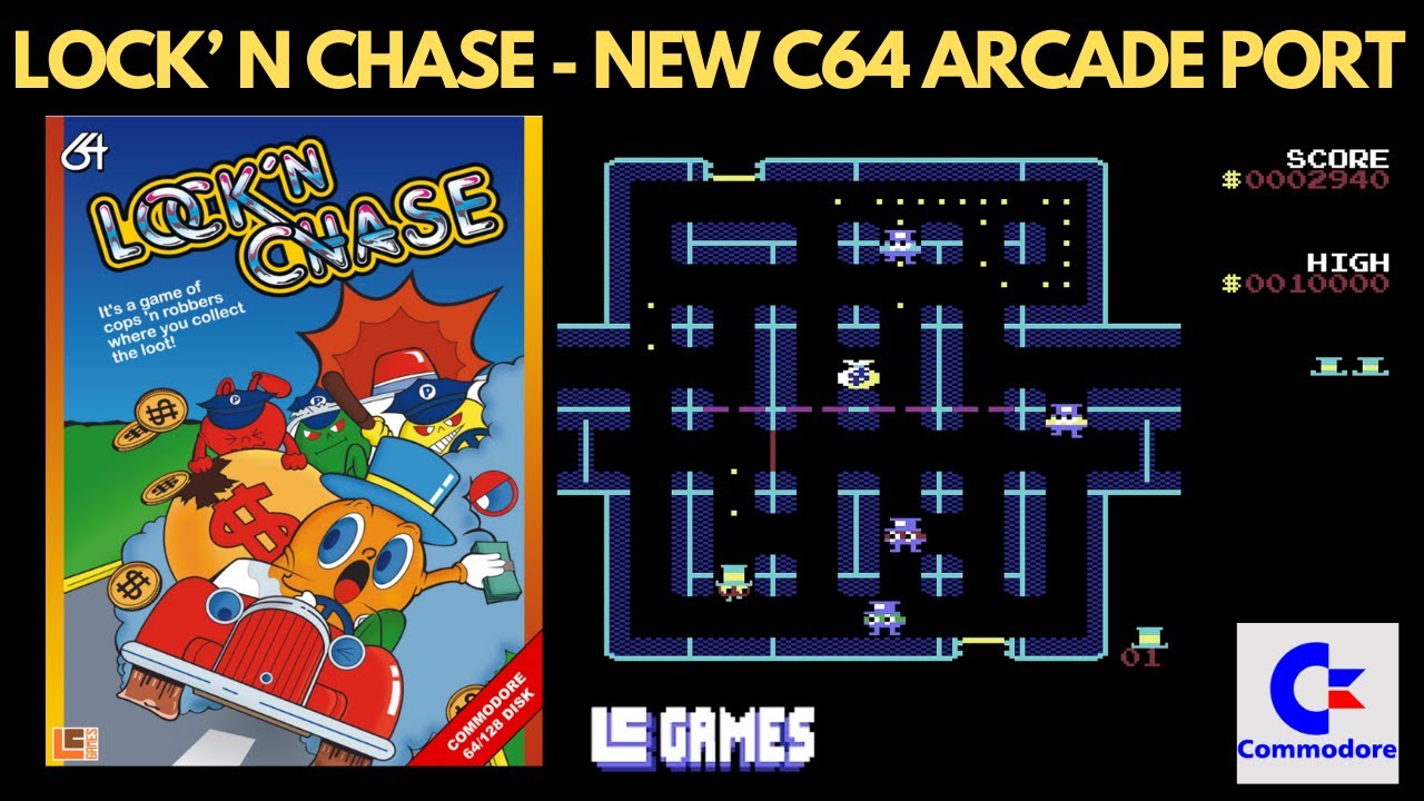 Lock' N Chase - New C64 Port by LC Games - YouTube