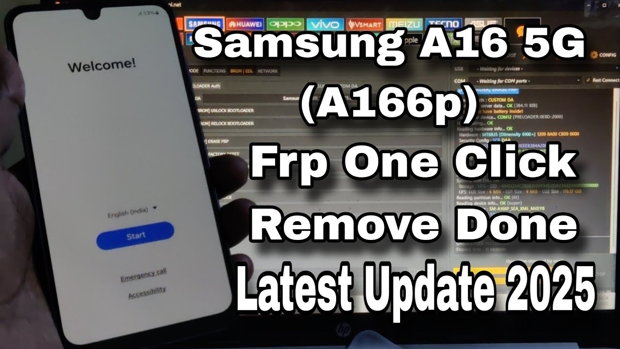 Samsung Galaxy A16 5G (A166P) Frp One Click Remove With Unlock Tool ll ...