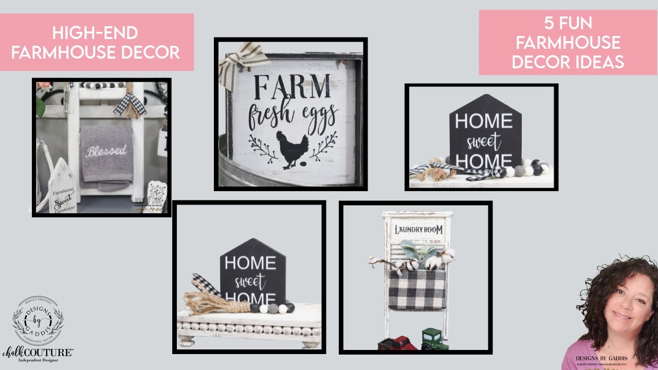 5 Fun FARMHOUSE DECOR DIYS | FARMHOUSE DECOR IDEAS - YouTube