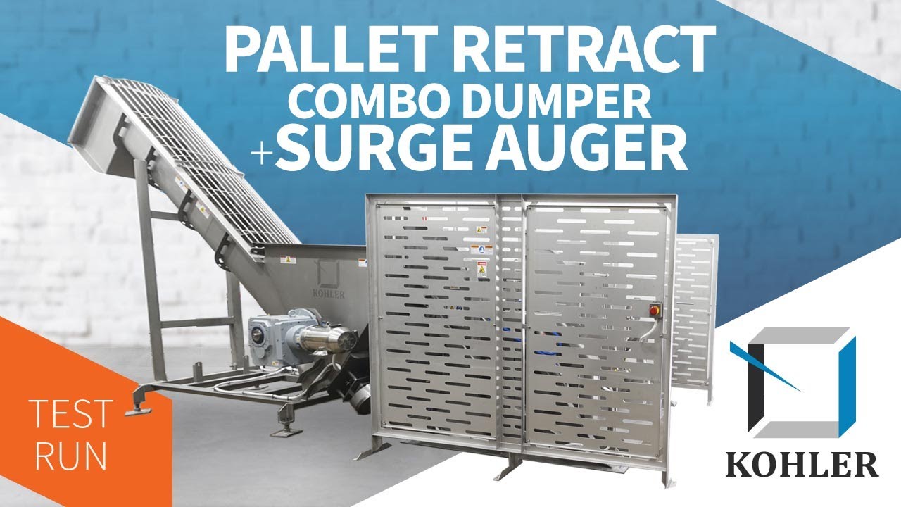 Pallet Retract Dumper to Surge Auger, Custom Food Processing Line by ...