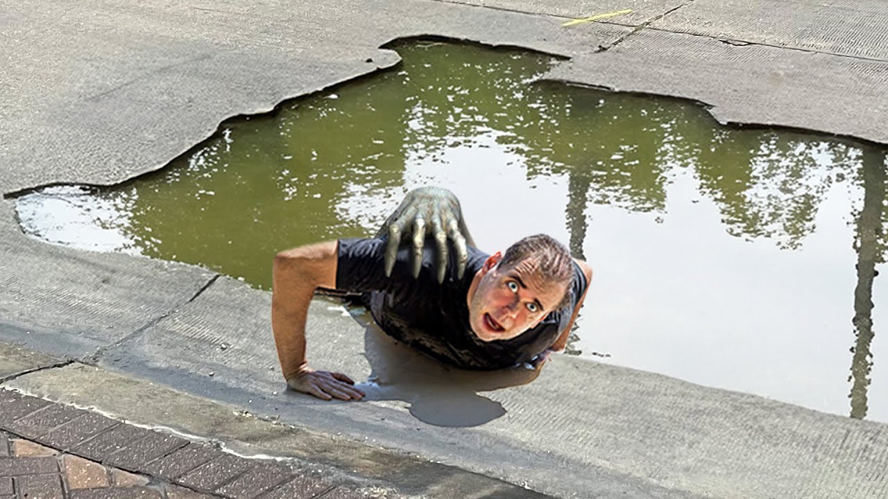 he was dragged into a puddle... - YouTube