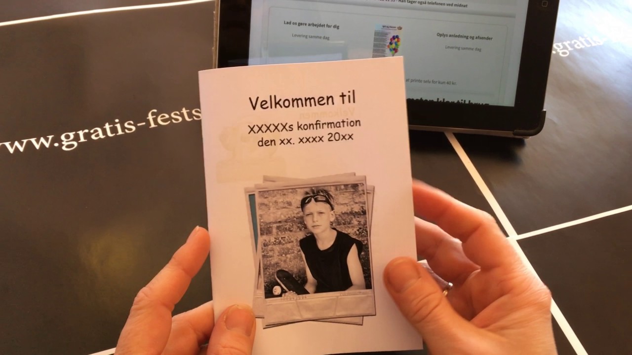 Velkommen Design nr 1 - Til dreng - med billede - Konfirmation - YouTube