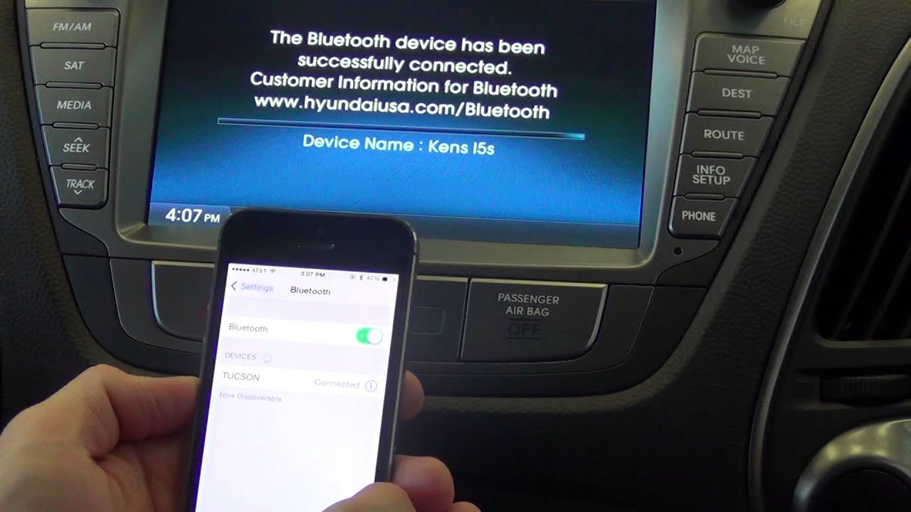 How to Pair the iPhone to 2014 Hyundai with Navigation. - YouTube