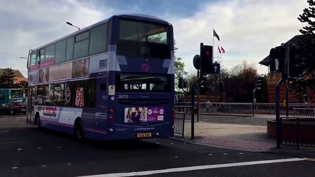 First Bus Leeds 36215 Leaving Leeds Bus Station - YouTube