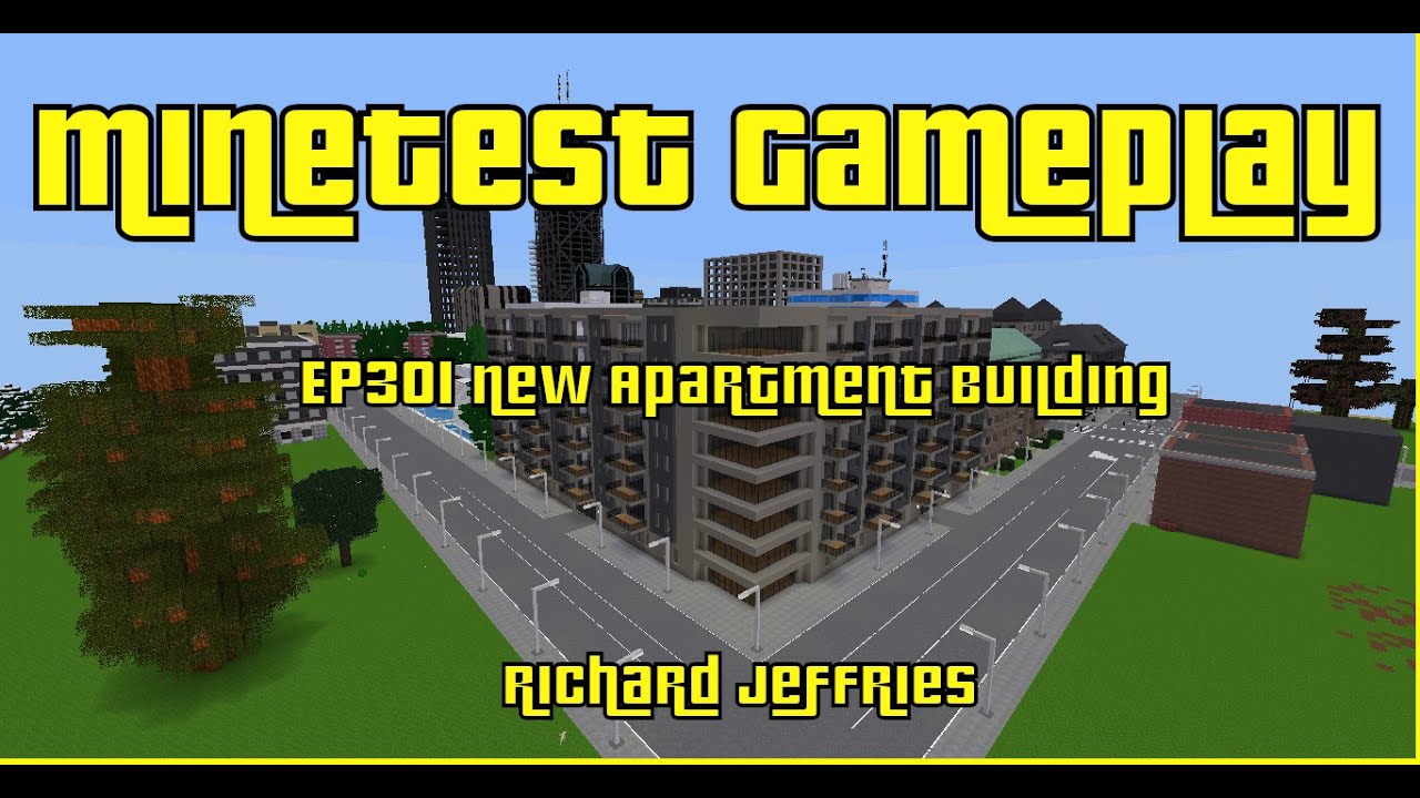 Minetest Gameplay Finished Apartment Building - YouTube