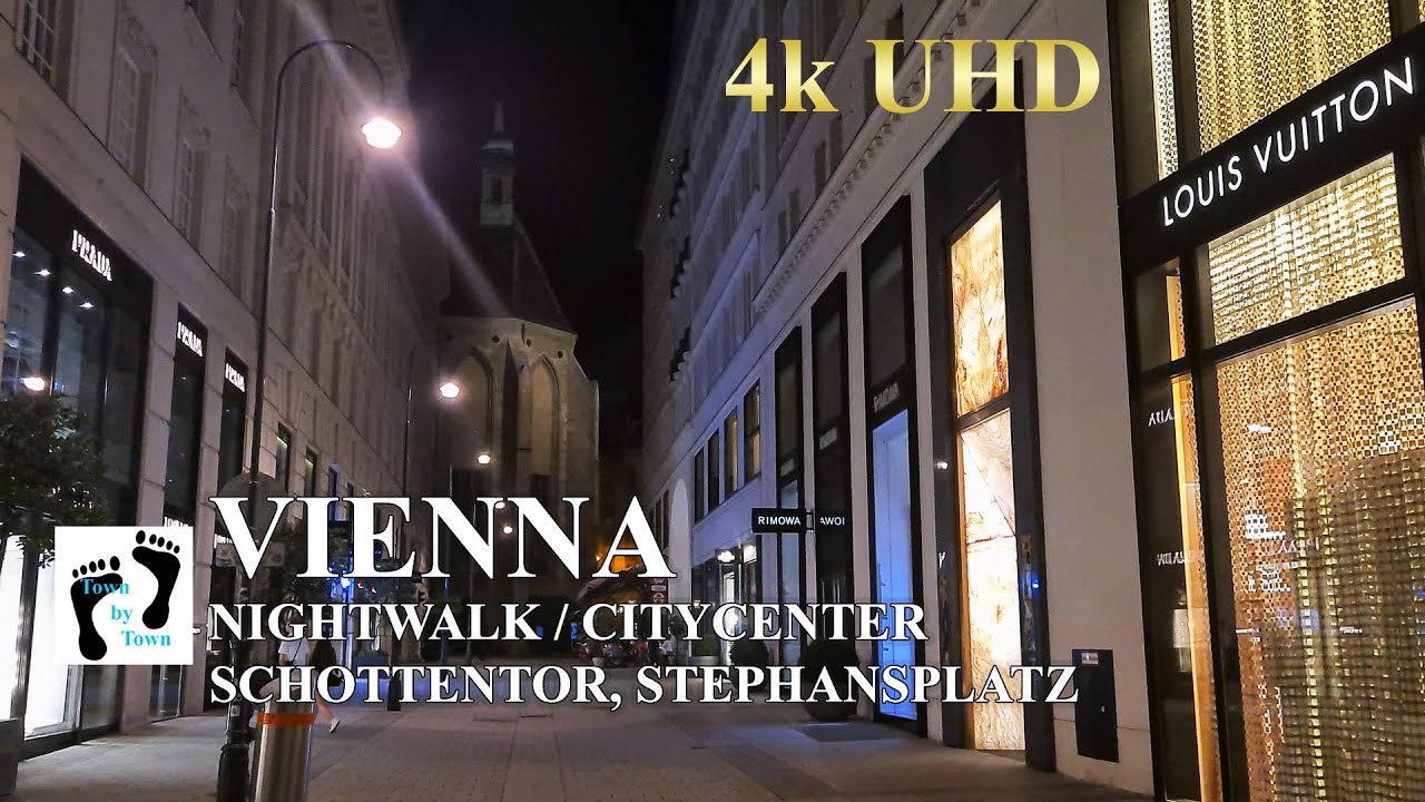 Wien, Vienna Night-Tour, Schottentor, Stephansplatz, Austria City Walk ...