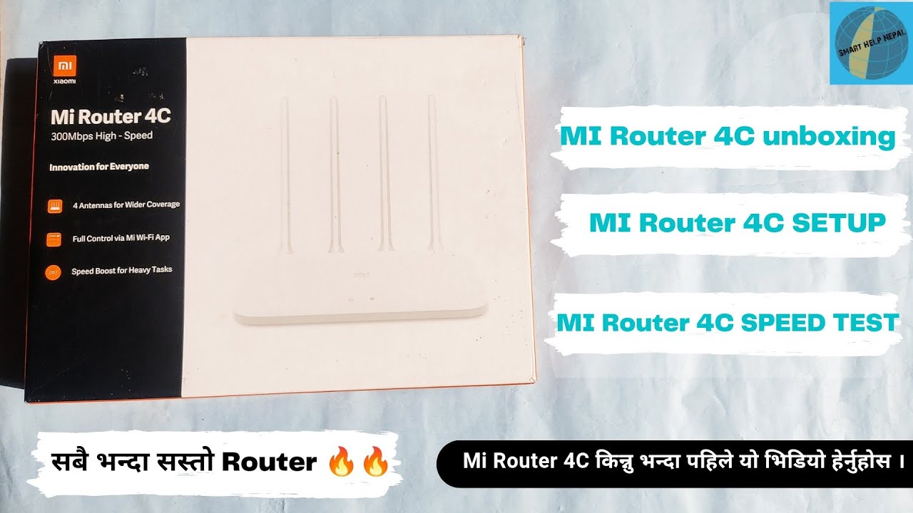 MI Router 4C Unboxing & Setup | 4 Antenna | Speed Test | Best 2.4 Ghz ...
