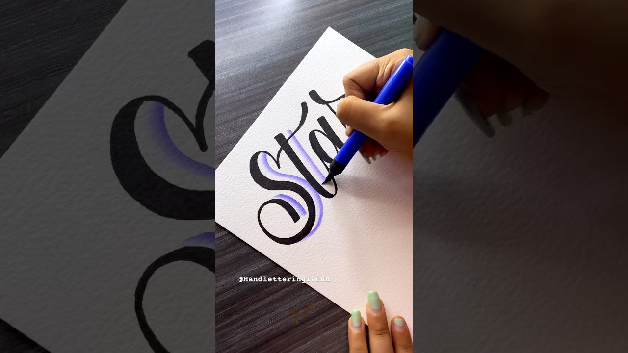 Lettering Star! #shorts #lettering #calligraphy #art - YouTube