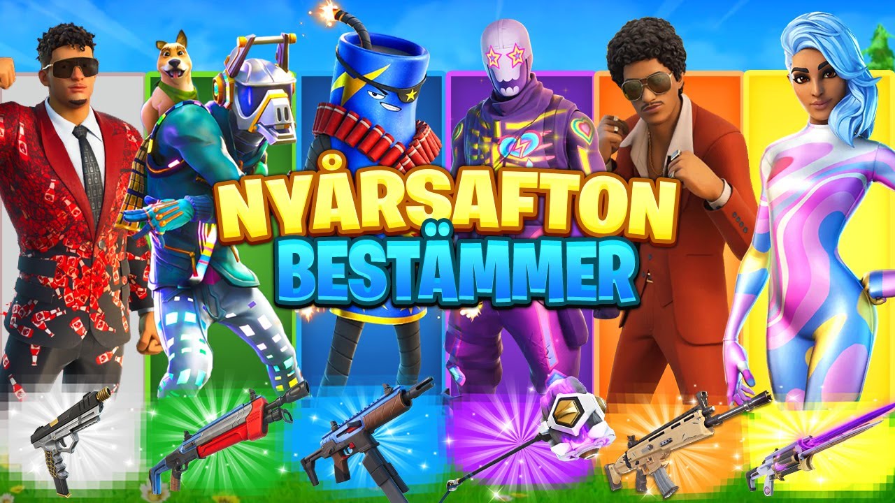 NYÅRSAFTON BESTÄMMER MINA VAPEN I FORTNITE - YouTube