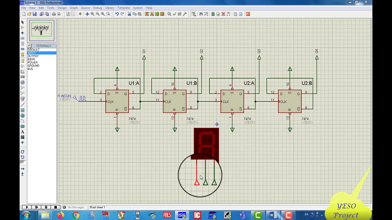 Réalisation d'un compteur asynchrone Modulo ''16'' avec bascules ''D ...