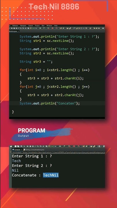 String Concatenation #technil - YouTube