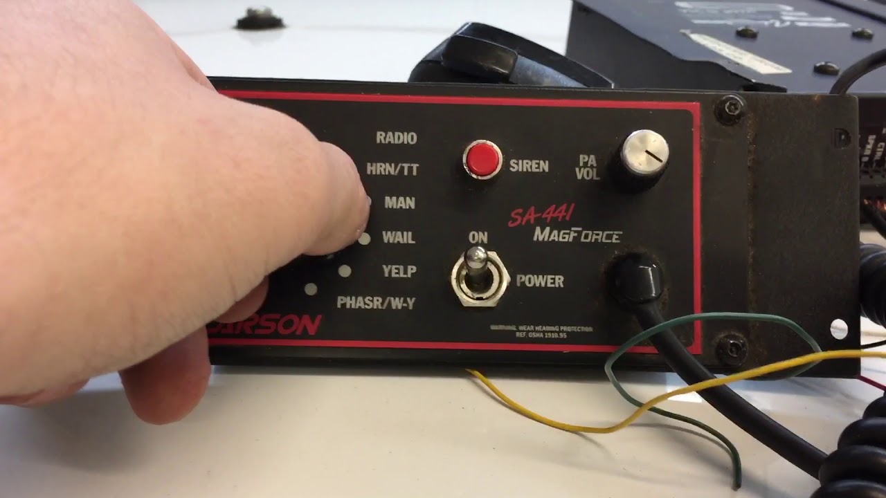 Carson dual tone siren demo all tones - YouTube