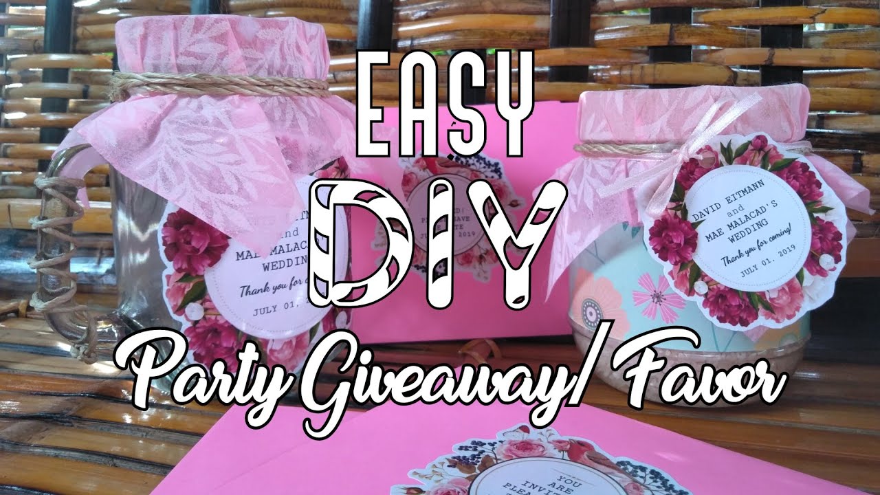 Easy DIY Party Give-away/ Favors - YouTube