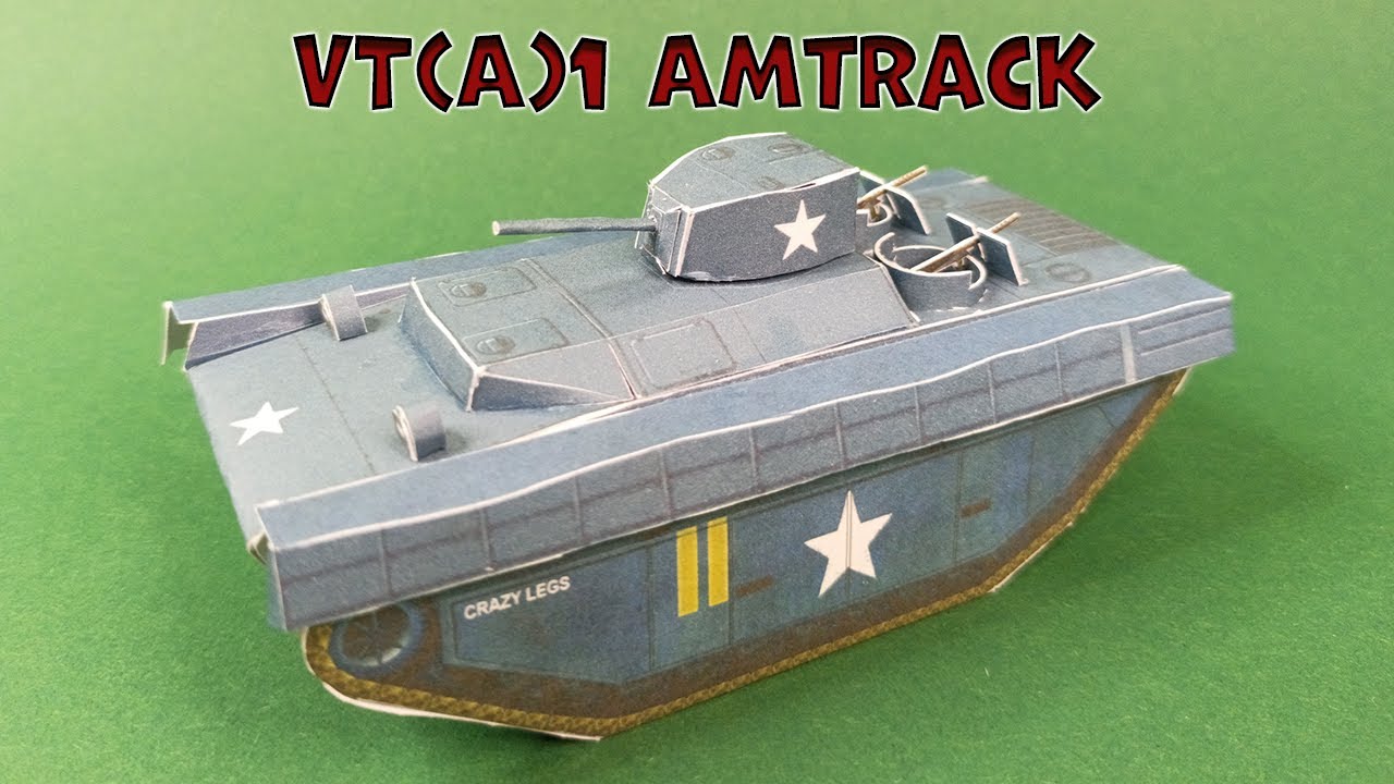 VT(A)1 Amtrack paper Model | Landing Vehicle Tracked Papercraft | How ...