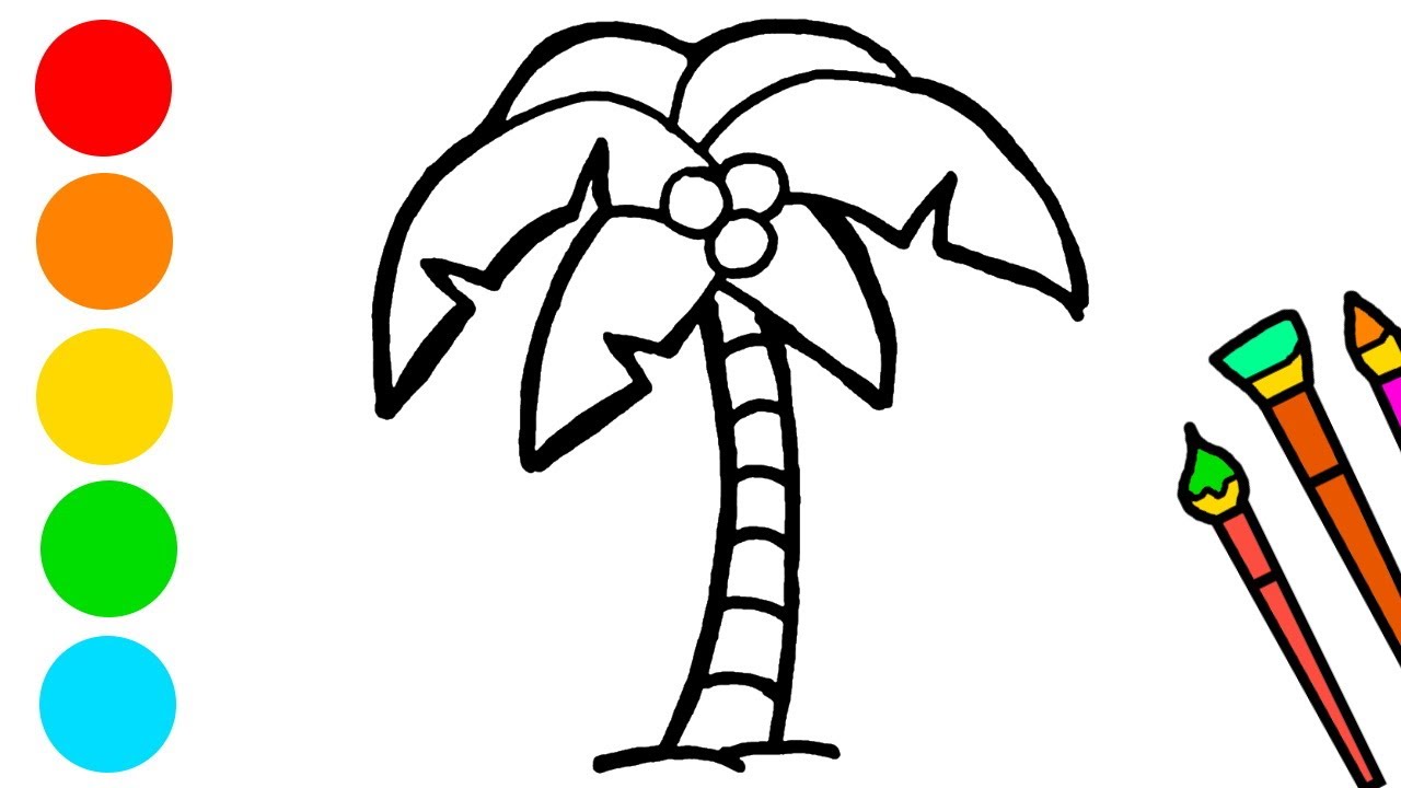 How to draw Palm easy for kids - YouTube