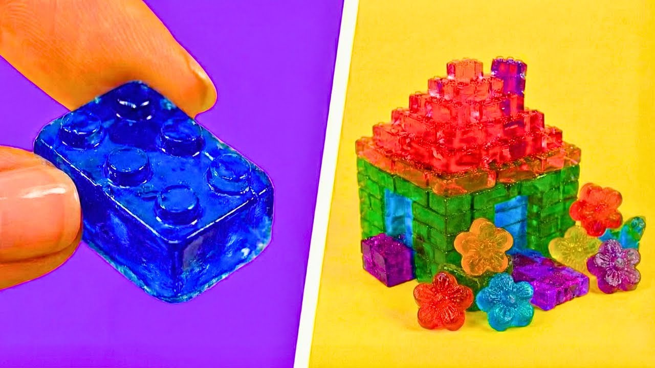 Sam Built a House with Jelly Bricks 😍🏡 EASY & FUN DIY FOR KIDS - YouTube