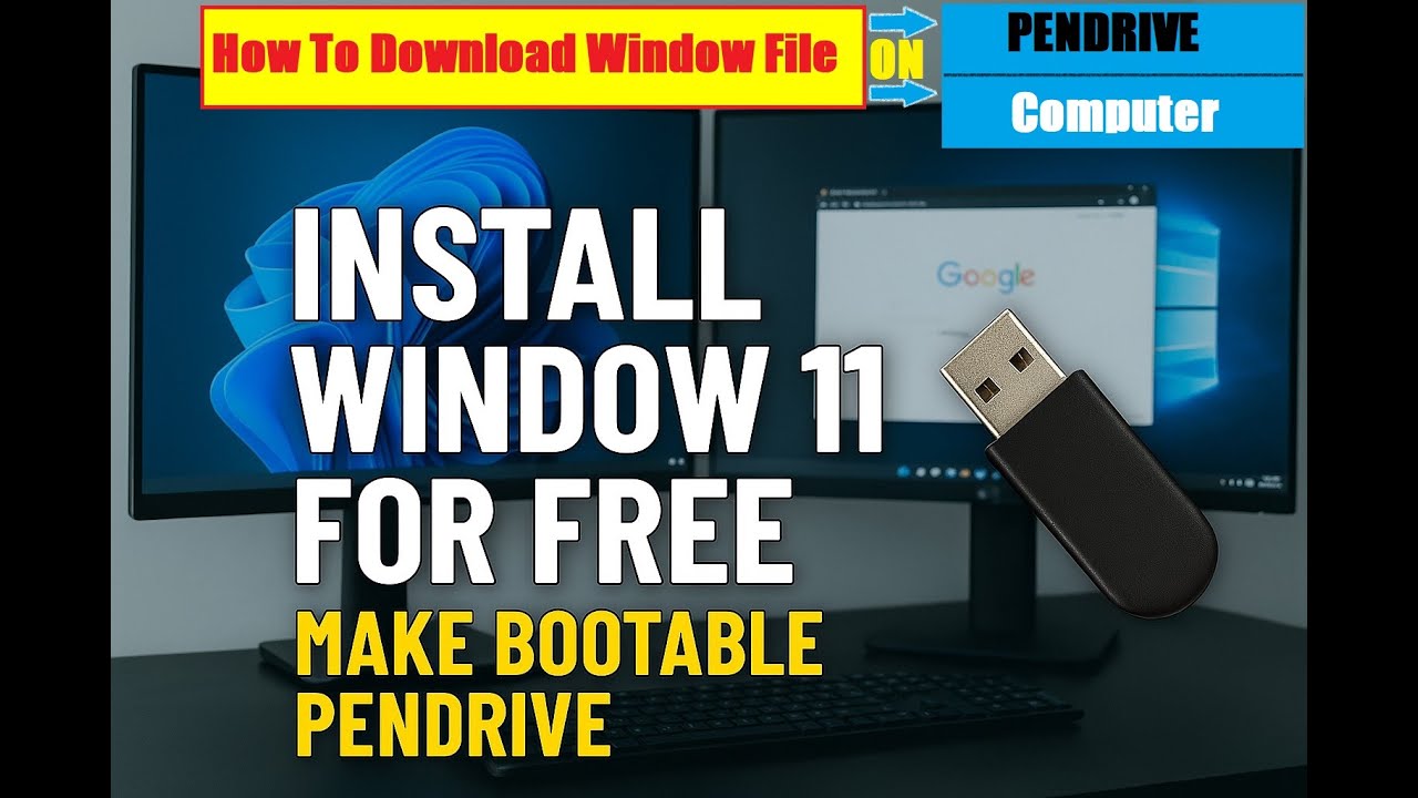 Free Windows 11 - Download & Install || Make Bootable Pendrive and ...