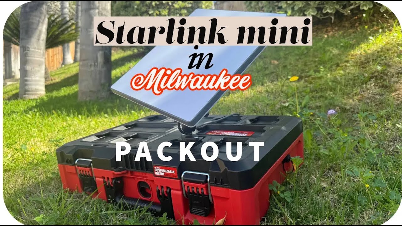 Starlink mini in Milwaukee Packout with Anker powerbank/for overlanding ...