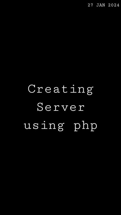 Creating Server using PHP | Abhay #php #server #command #linux - YouTube